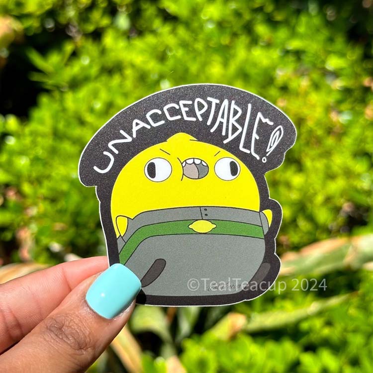 Unacceptable Lemon Grab Pin - enamel pin- TealTeacup LLC