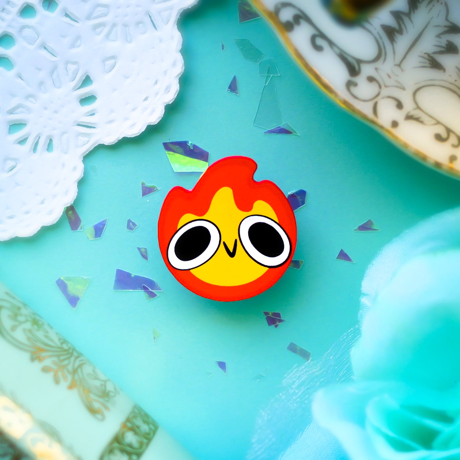 Flame Mini Pin – TealTeacup LLC