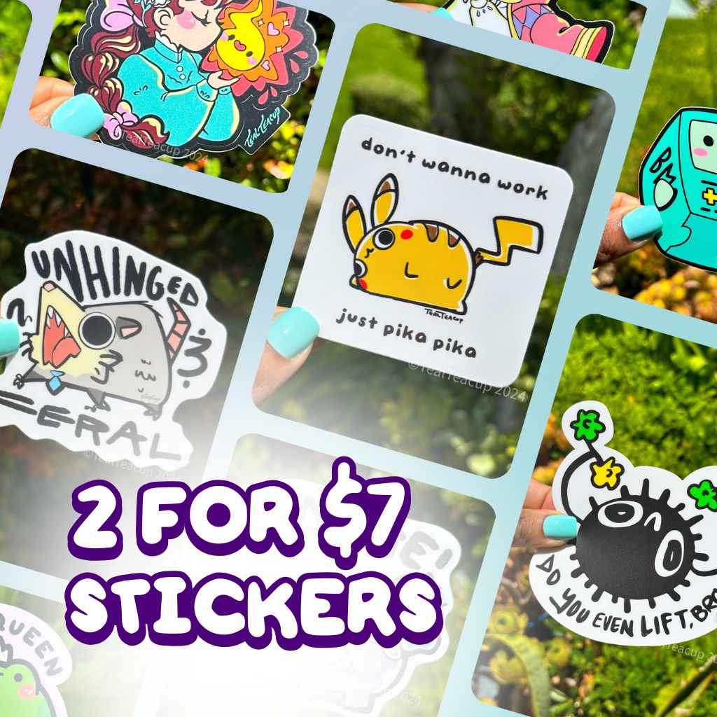 BUNDLE: 2 for $5 Stickers - TealTeacup LLC