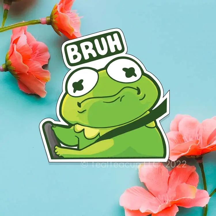 Kermit Bruh Frog Decal - Car decal waterproof TealTeacup LLC