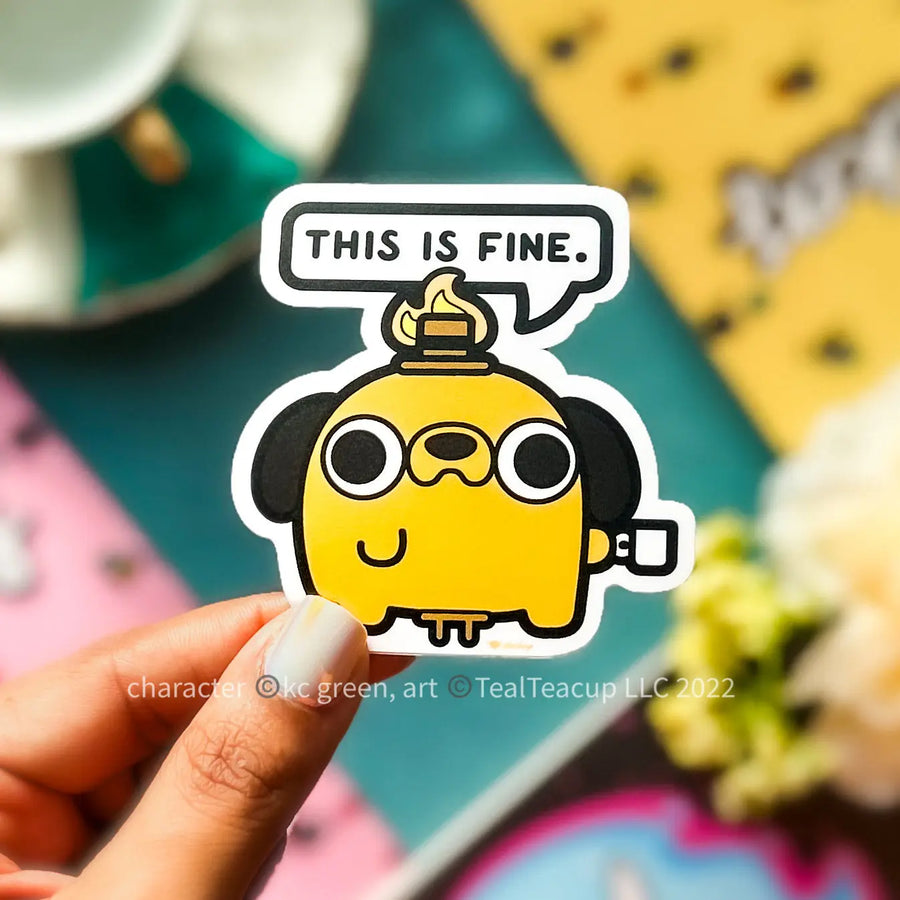 This is Fine Dog Sticker – TealTeacup Shop