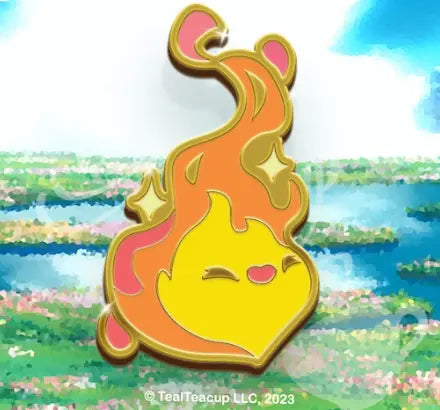 Calcifer Flame Baby (Non-Glitter) Pin - TealTeacup LLC