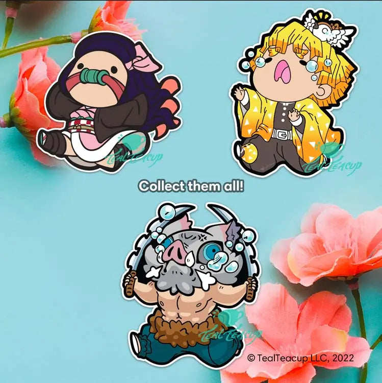 BUNDLE: 3 Demon Run Decals - TealTeacup LLC